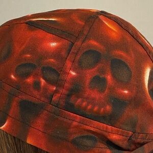 Accessories | Skull Cap Red Skulls Doo Rag Motorcycle Biker Cancer ...